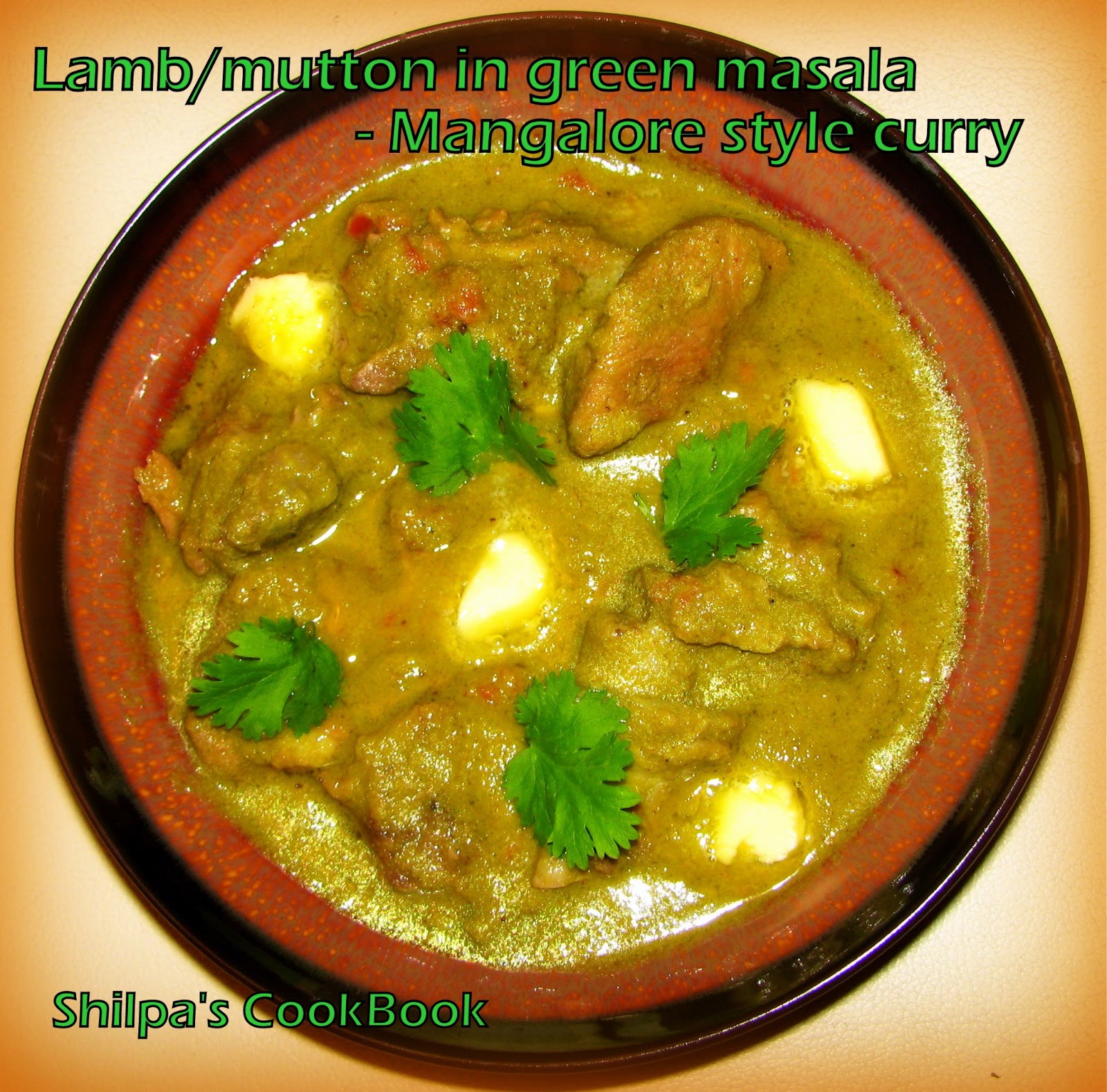 Cook Book: Mutton in Green masala - Mangalore style curry