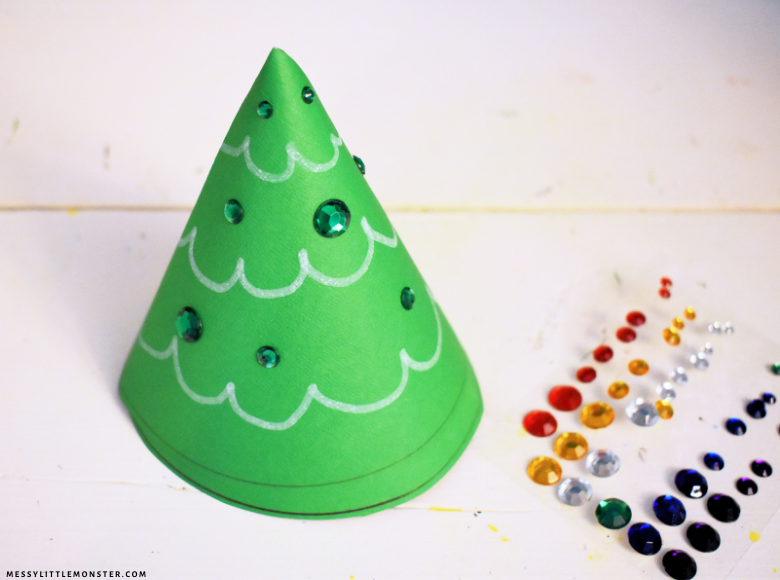Paper Cone Christmas Tree Craft - Messy Little Monster