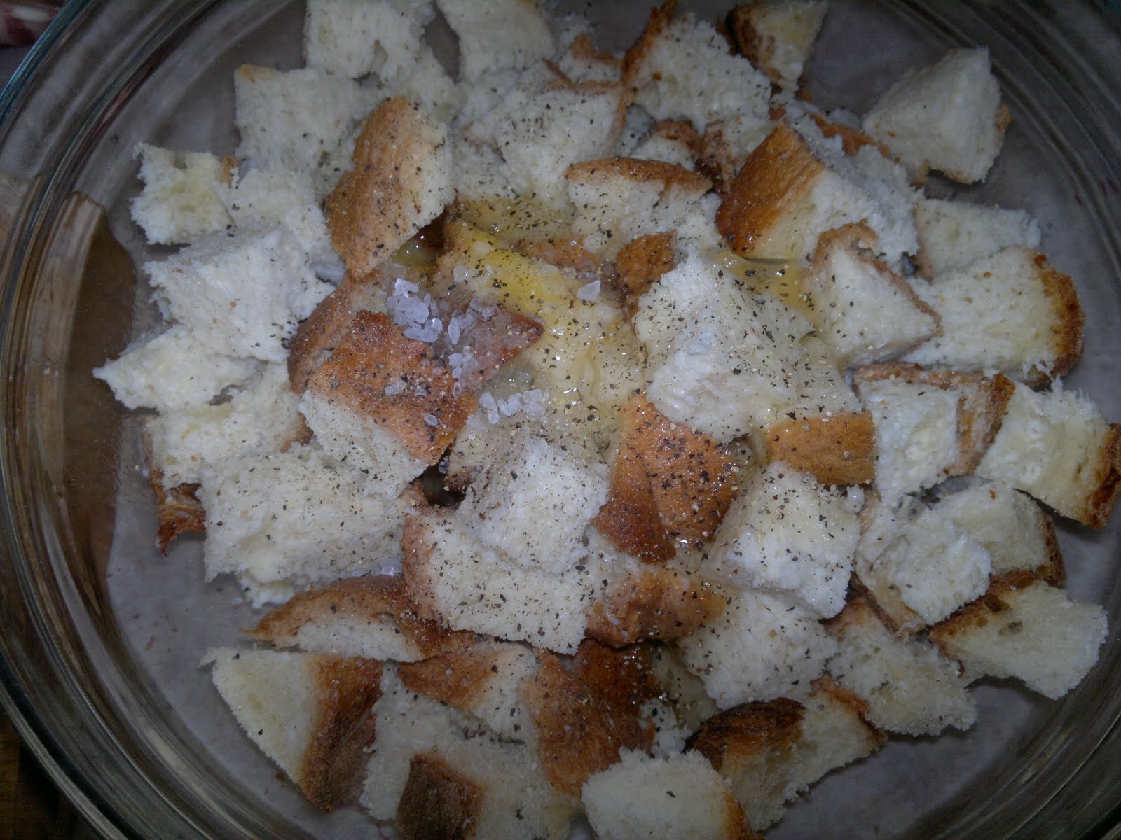 Making Canederli: Stale bread gnocchi