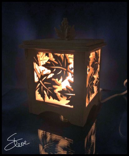 Scrollsaw Workshop: Leaf Light Box Scroll Saw Pattern.