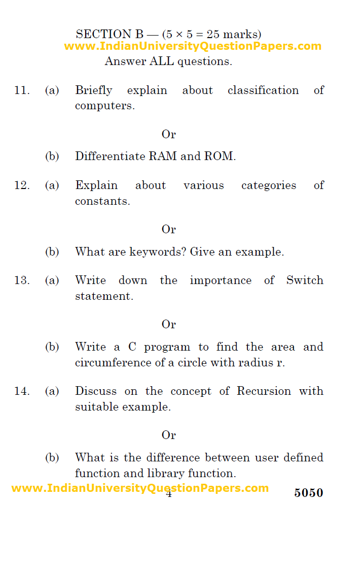 Bharathiar University B Sc Computing Fundamentals And C Programming