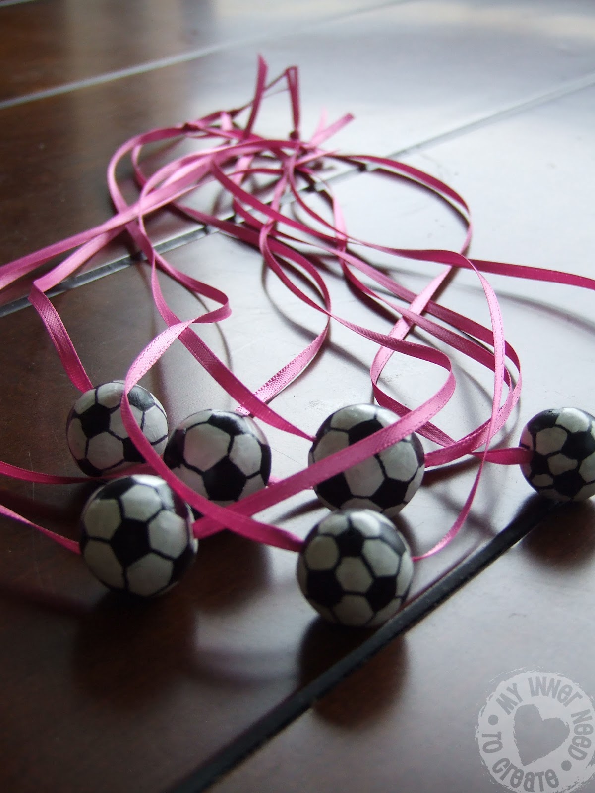 My Inner Need to Create...: Soccer Ball Necklaces