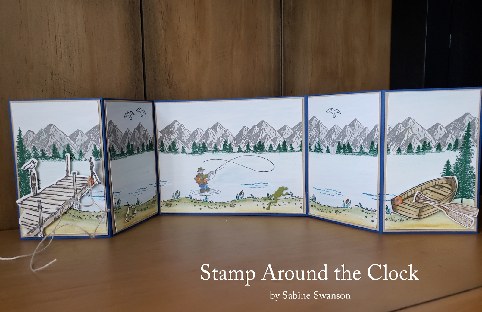 Stamp Around The Clock: Scenic Panorama Card