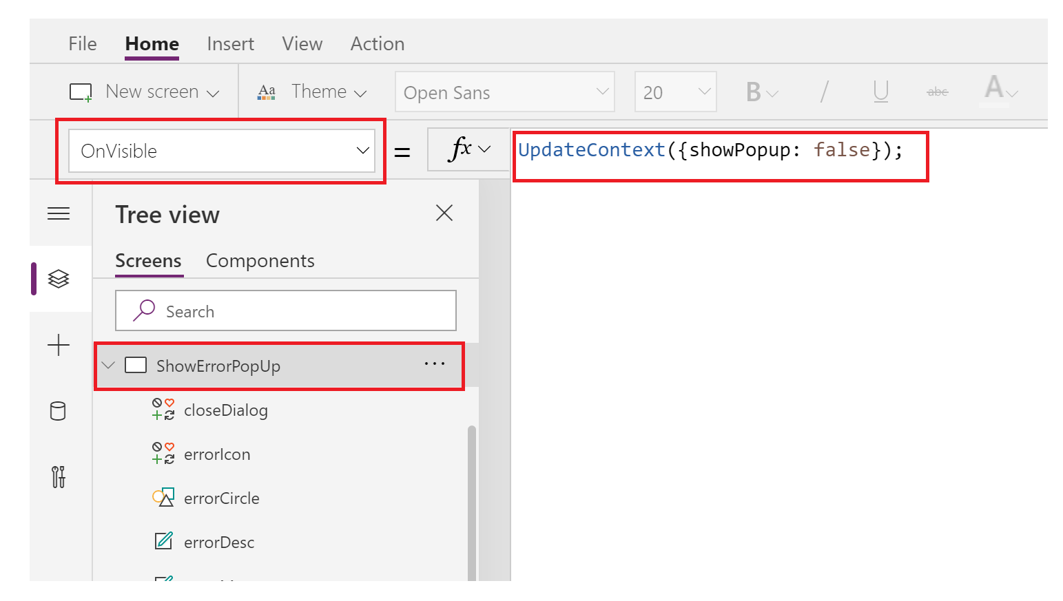 PowerApps - Design Popup/Dialog to display Error/Warning Message ...