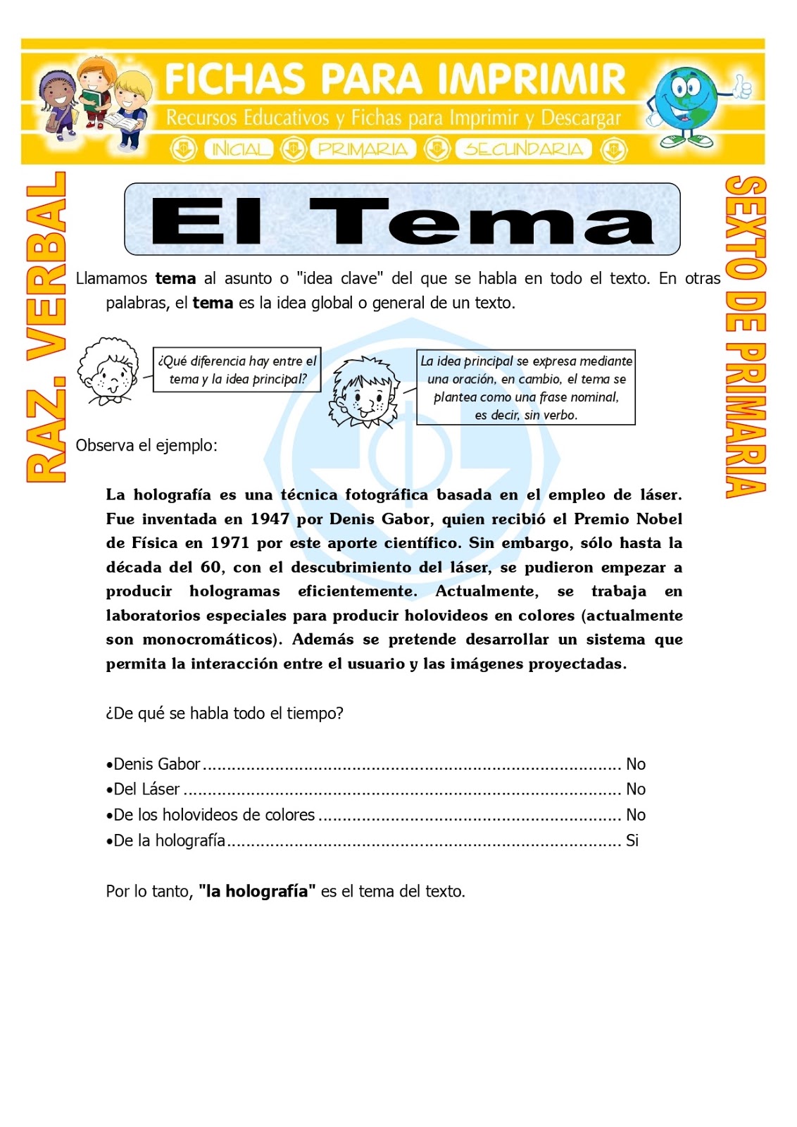 CLEPSIDRA: Tema y subtemas