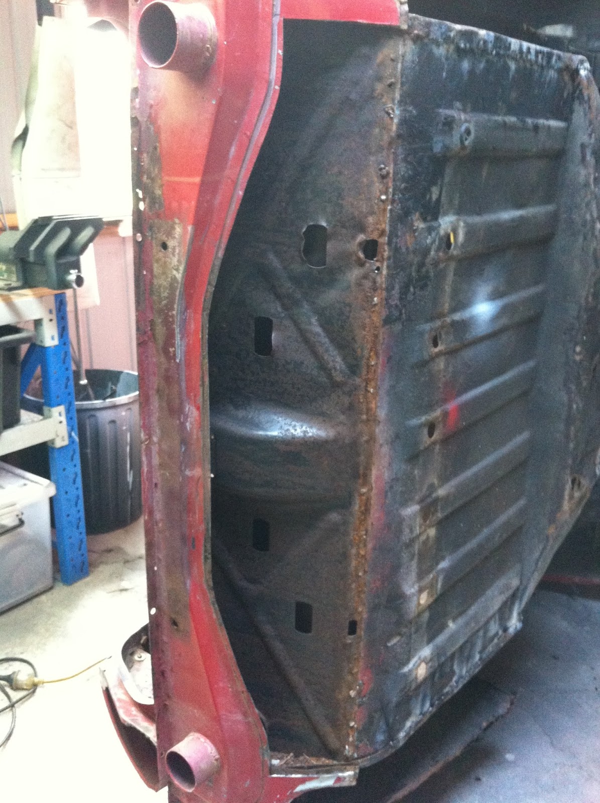 Jaguar XJS restoration/modification: Still on it's side.