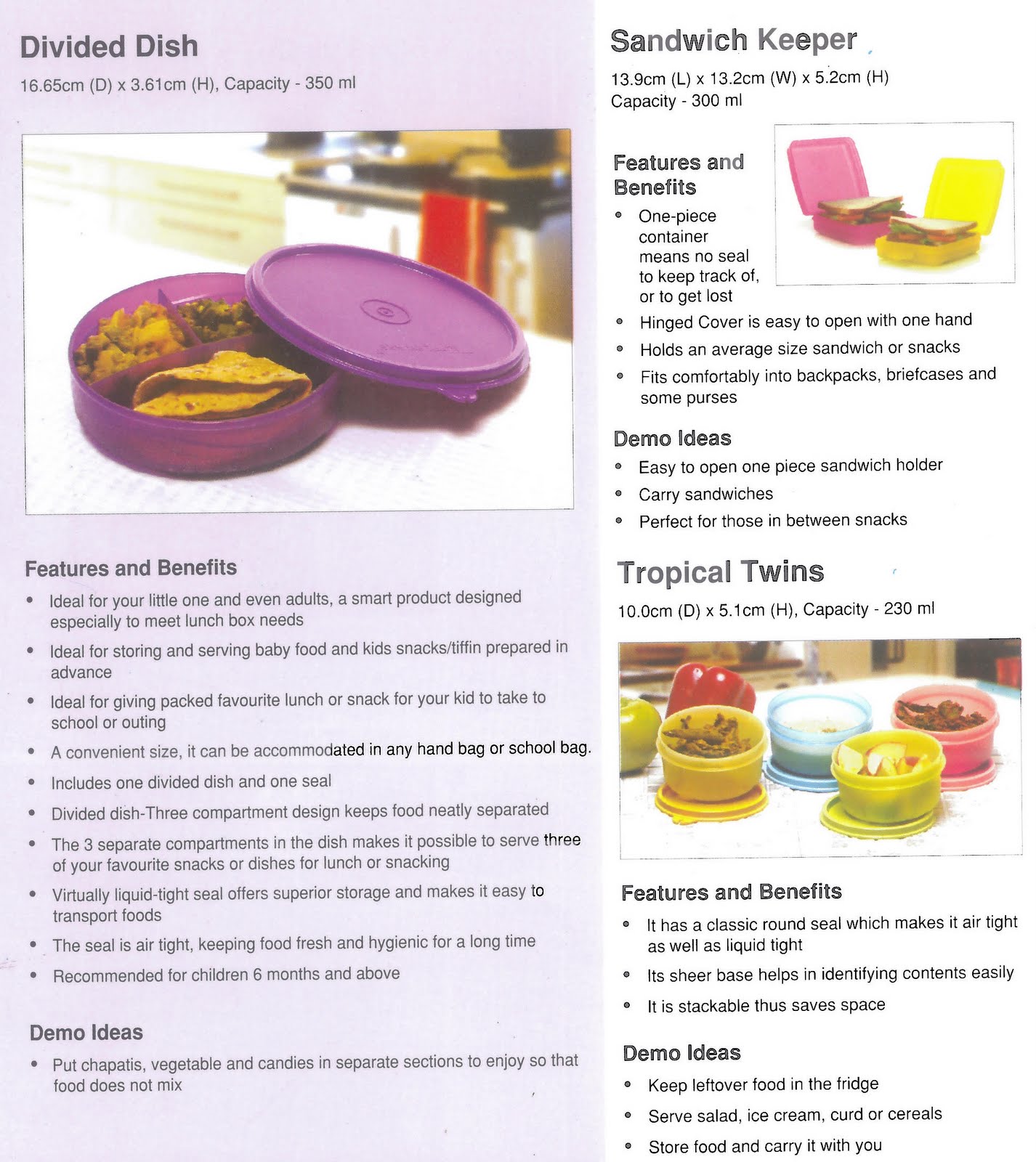 Tupperware In Bangalore: Tupperware Product Info