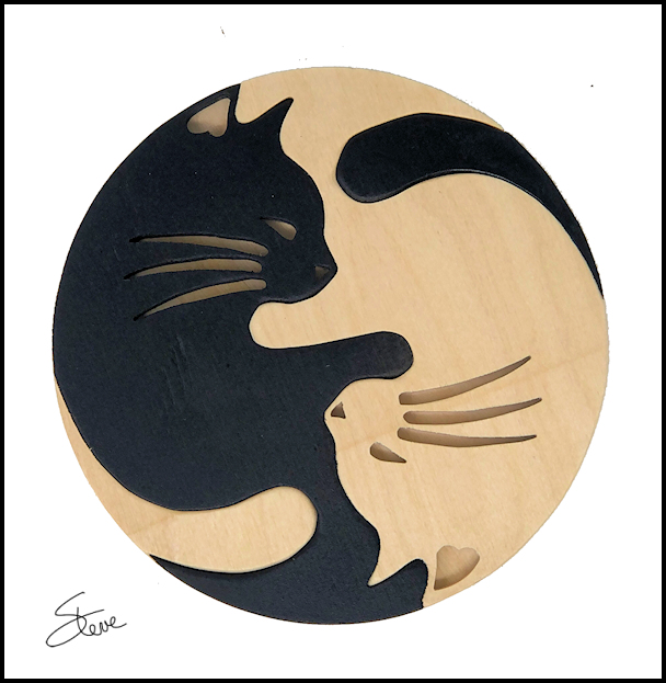 Scrollsaw Workshop: Cuddling Cats Scroll Saw Pattern.