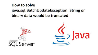 How to solve java.sql.BatchUpdateException: String or binary data would ...