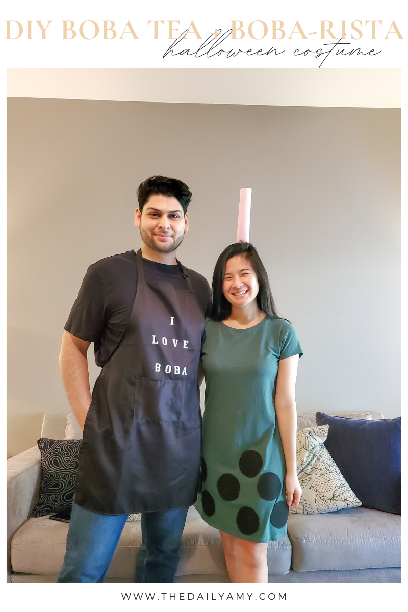 DIY Boba Tea + Boba-Rista Halloween Costume [ The Daily Amy ]