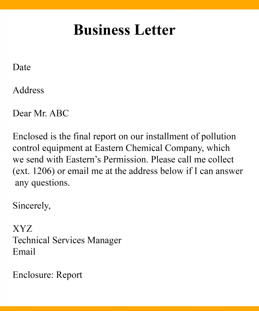 Business Letter Format Example ~ Thankyou Letter