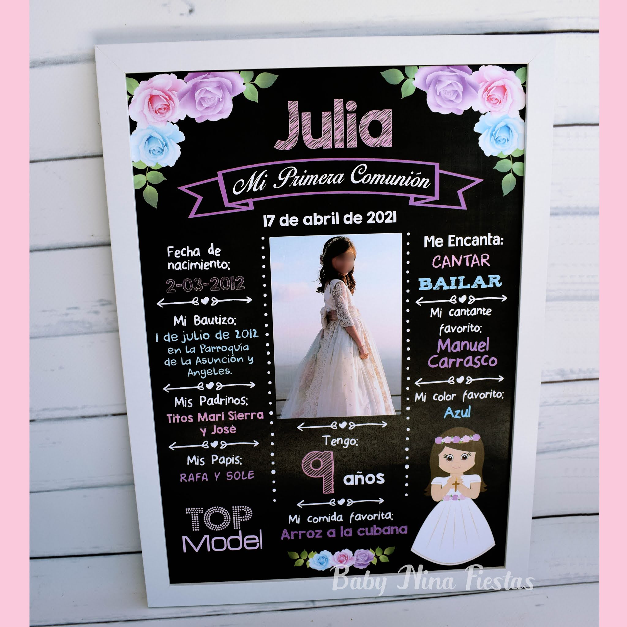 Baby Nina Fiestas: Comunión temática Top Model para Julia