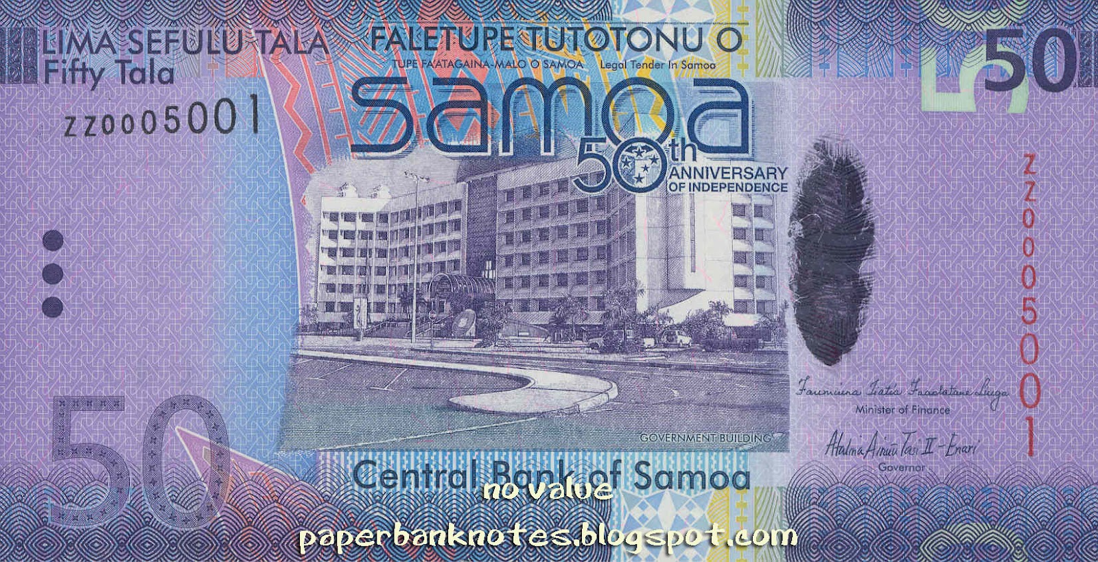 hybrid: Samoa - 50 Tala 2012 Independence Commemorative