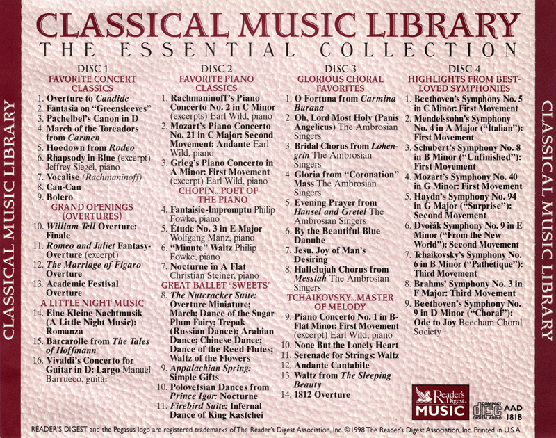 Chia sẻ âm nhạc: Reader's Digest - Classical Music Library (NRG)