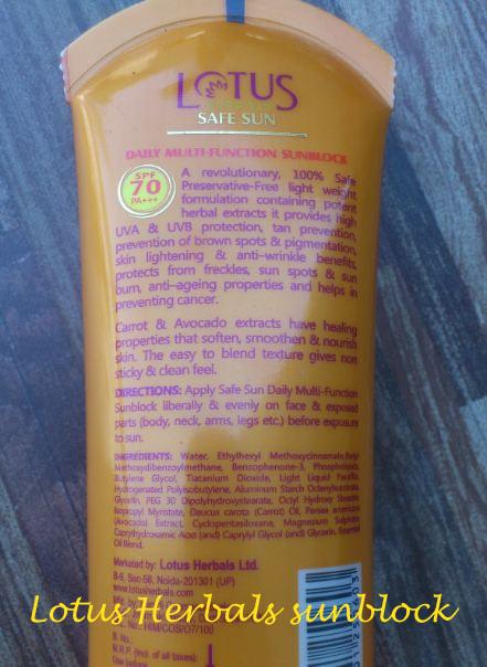 Lotus Herbals SPF-70 sunblock review – Harman's Beauty Blog