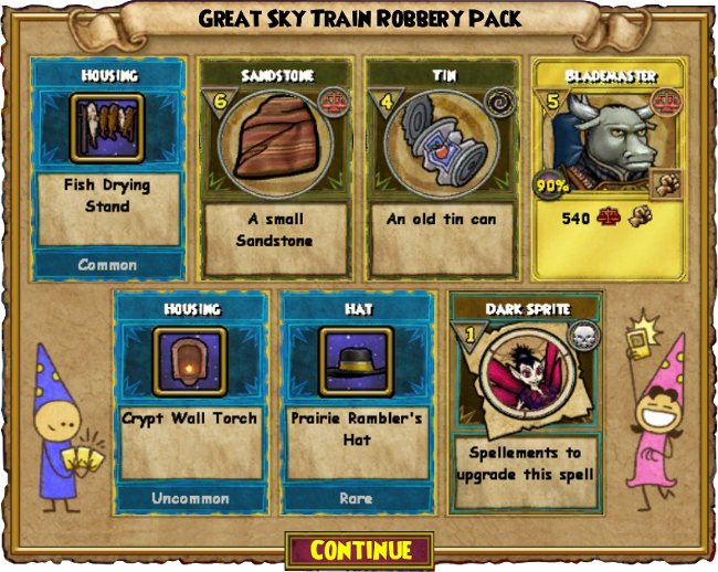 Great Sky Train Robbery Pack Review | Wizard101 - Swordroll's Blog ...