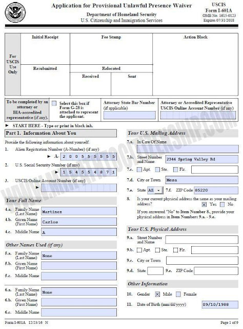 Immigration Law Firm- Wildes Law: Tips For Filing Form I-601a ...