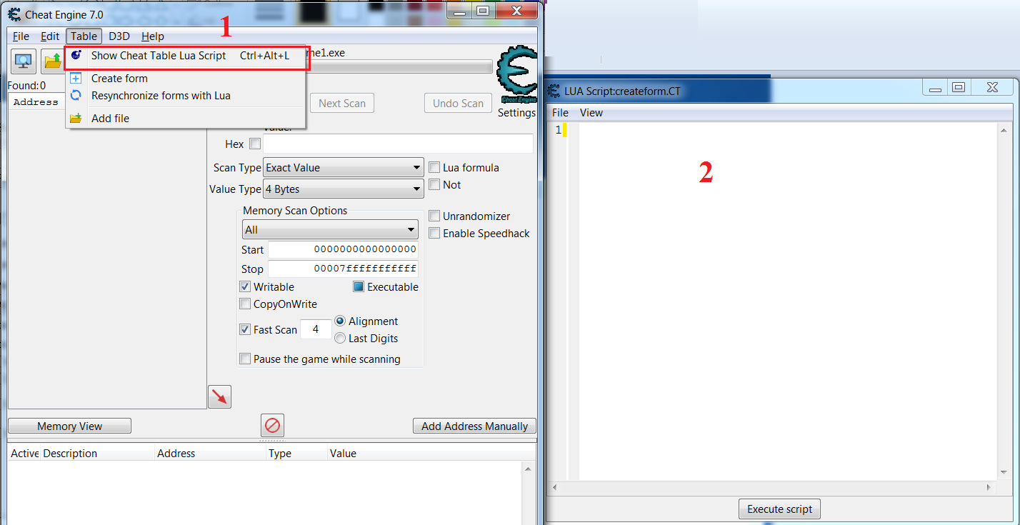 Phần 4: Cheat Engine : Tạo form sử dụng combobox (Lua script ...