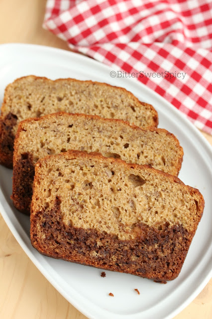 BitterSweetSpicy: Black Bottom Milo Banana Bread