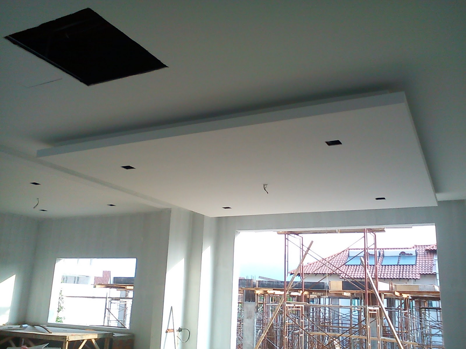 woods N curves: plaster ceiling