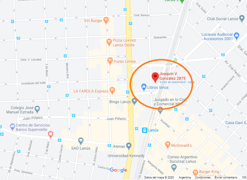 CENS N°457 DE LANÚS: UBICACIÓN