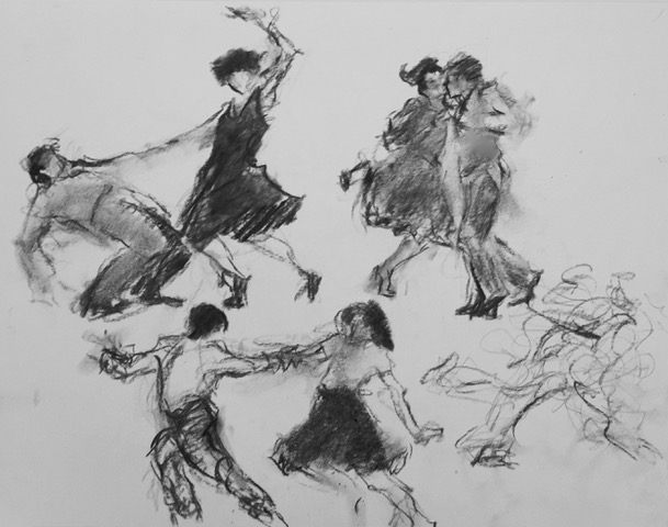 Connie Chadwell's Hackberry Street Studio: Jive Scribbles #5 - charcoal ...