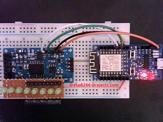 ESP8266 Projects: ESP Basic -1 - PCF8574 I2C I/O Expander Driver example