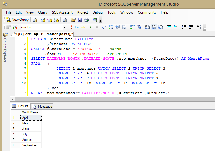 Datediff Sql