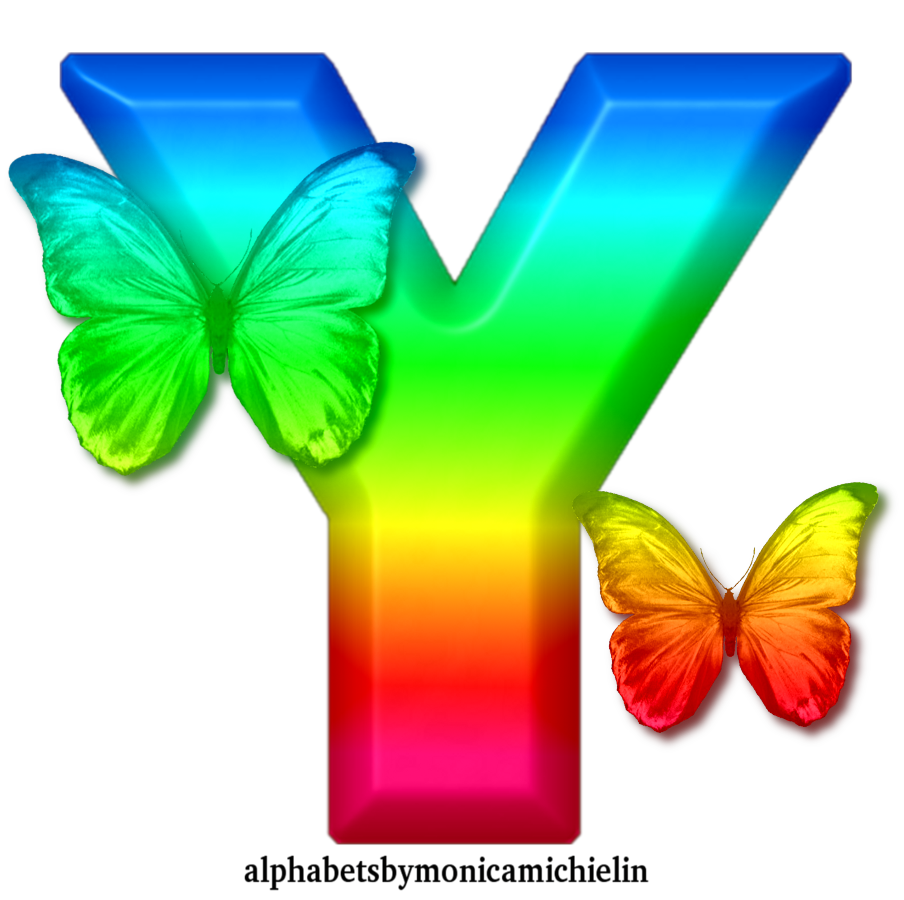 M. Michielin Alphabets: ARIAL FONT MULTI COLORS BUTTERLY ALPHABET ...