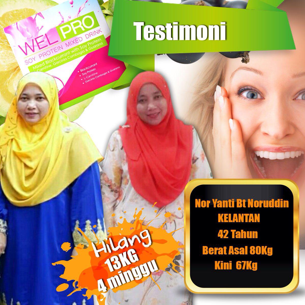 WEL PRO SLIMMING DIET-PRODUK LANGSING NO SATU DI MALAYSIA: TESTIMONI