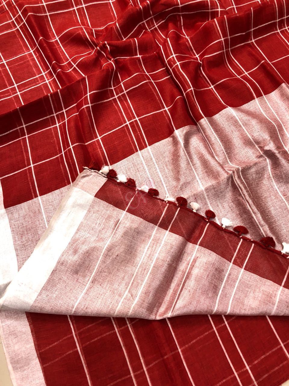 Big Checks Designed Lenin Sarees