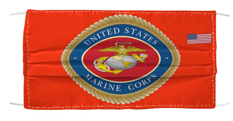 Cloth Face Mask - Fabric Face Mask: USMC Marine Corps Face Mask