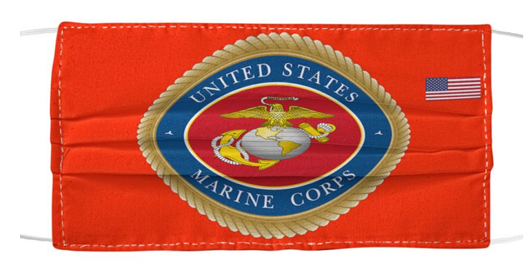 Cloth Face Mask - Fabric Face Mask: USMC Marine Corps Face Mask