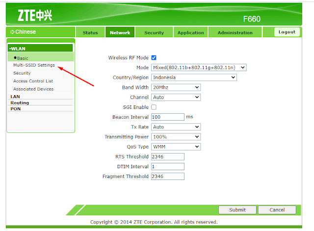 ganti PASSWORD WIFI modem ZTE f660 menggunakan laptop