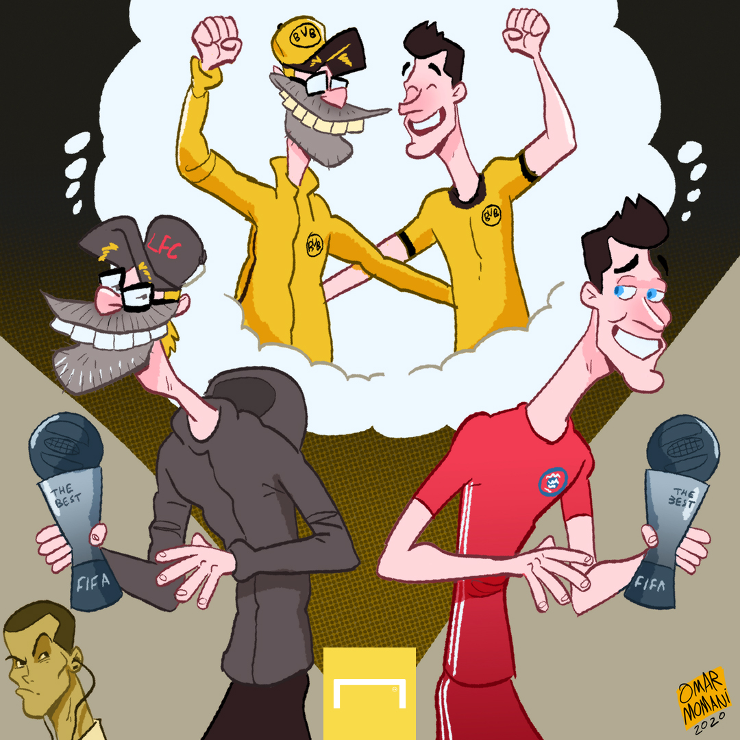 Omar Momani cartoons: Klopp, Lewandowski and the Best