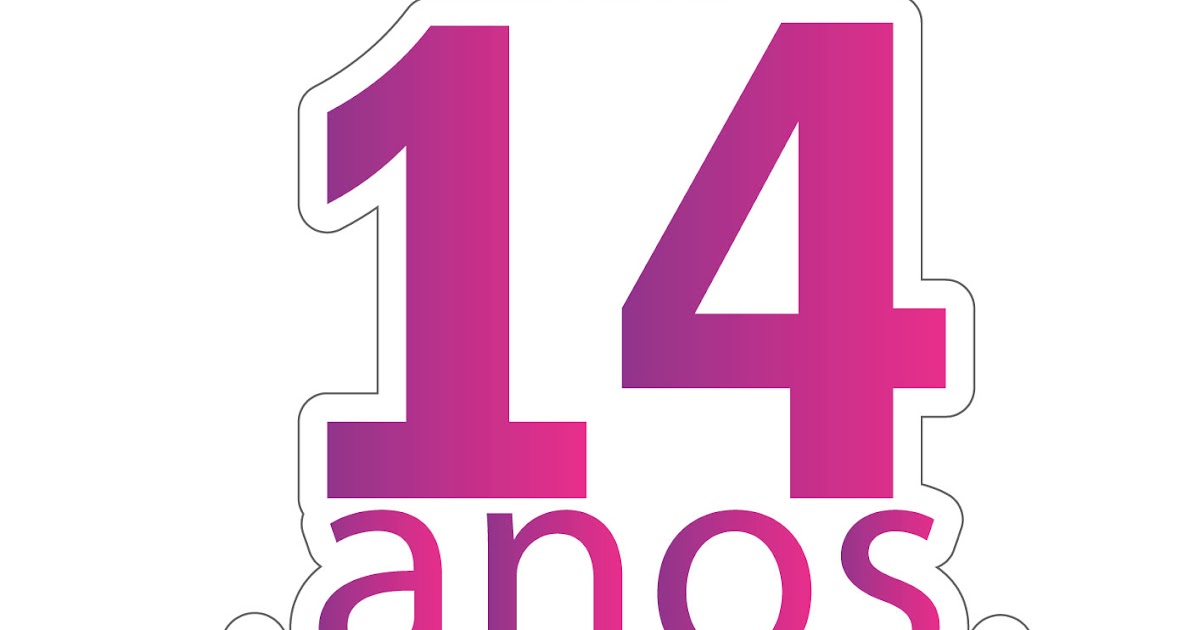 Topo de bolo 14 anos para imprimir