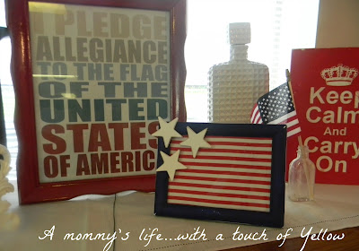 A mommy's life...with a touch of YELLOW: Easy Framed Flag