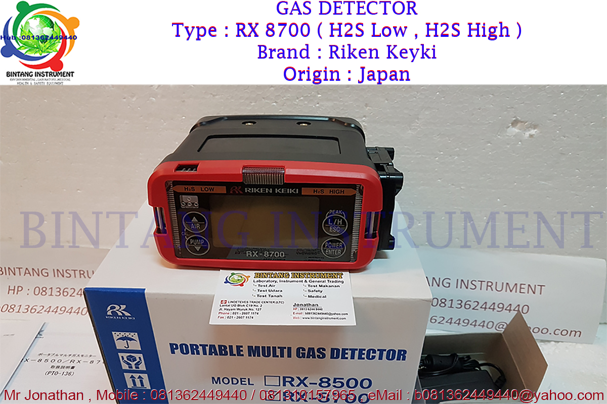 .: 081362449440 JUAL GAS DETECTOR RIKEN KEIKI RX 8700 , JUAL GAS ...