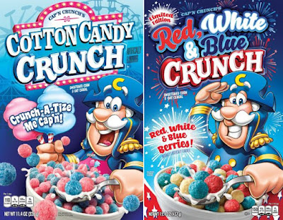 Cap'n Crunch Cereal Available in New Cotton Candy and Red, White & Blue ...