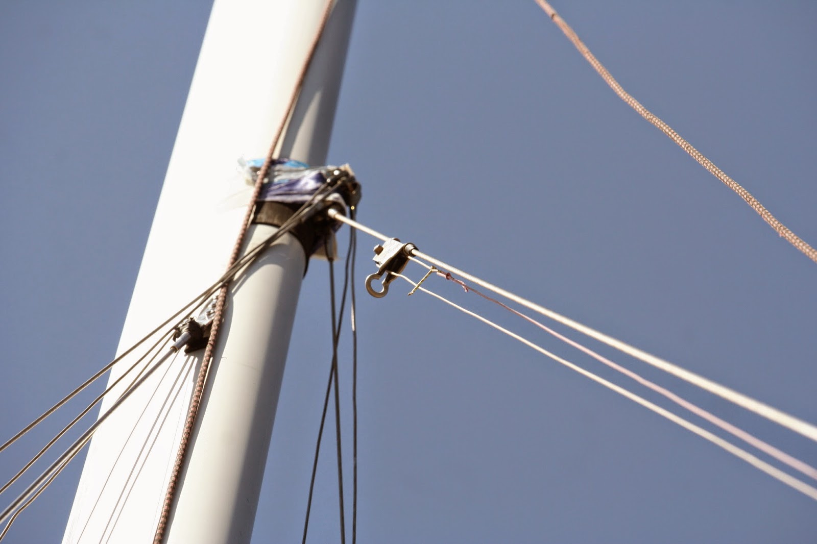 Catamaran F18 ALADO 2: Le cunningham de foc