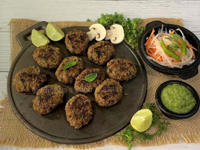 Shobha's Food Mazaa: KHUMB KABAB / MUSHROOM KABAB / NON SPICY AND KID ...