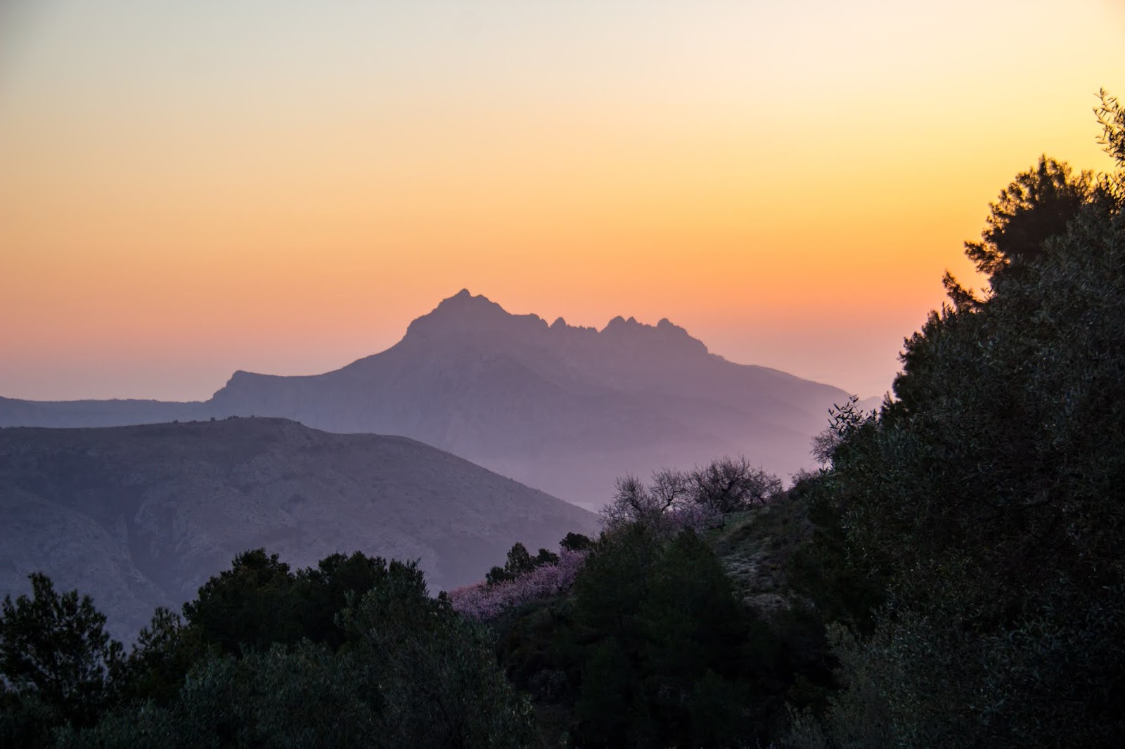 EL MADALLAR, EL PENYÓ ROC Y EL PENYÓ MULERO, DESDE LA FONT DEL PI.