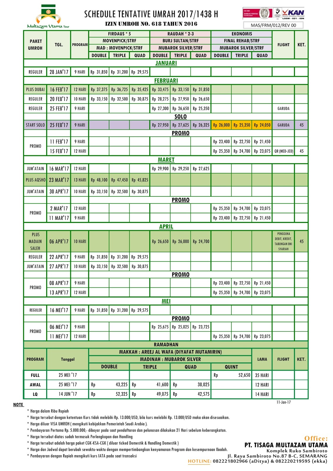 Umroh & Haji Khusus 2017 dengan Multazam Utama Tour Mulai 21 Juta-an ...