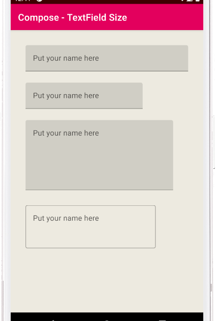 Jetpack Compose TextField Size jetpack-compose-textfield-size
