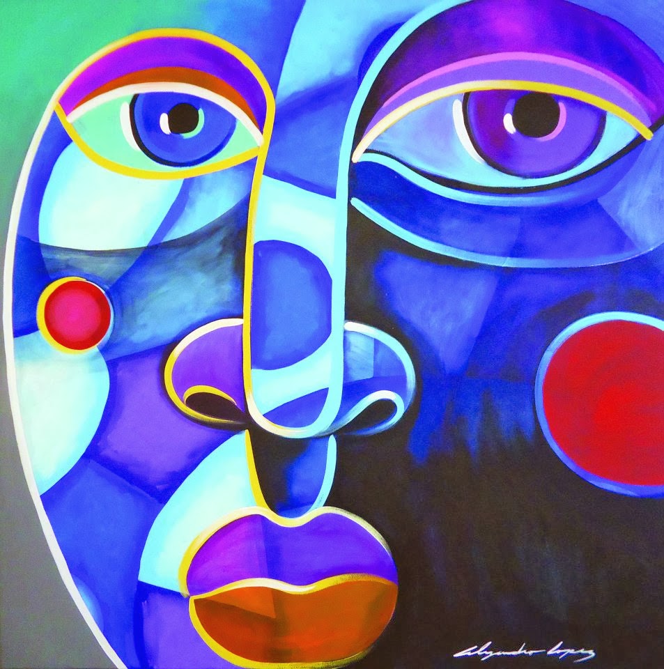 Abstract faces, Art, Art painting