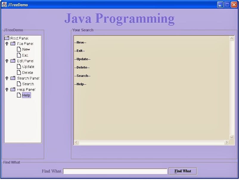 Jtree In Java Swing