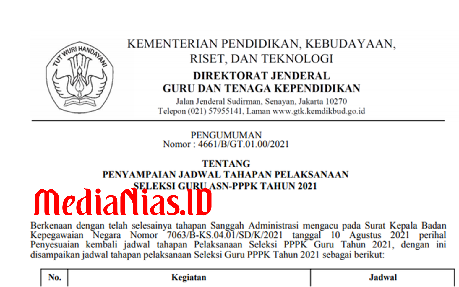 Jadwal Dan Tahapan Terbaru Seleksi Pppk Guru 2021 Cek Di Sini
