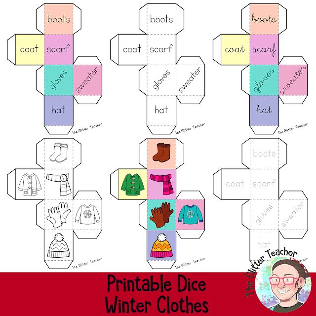 5+ dados de vocabulario para trabajar la ropa de invierno - The Glitter ...