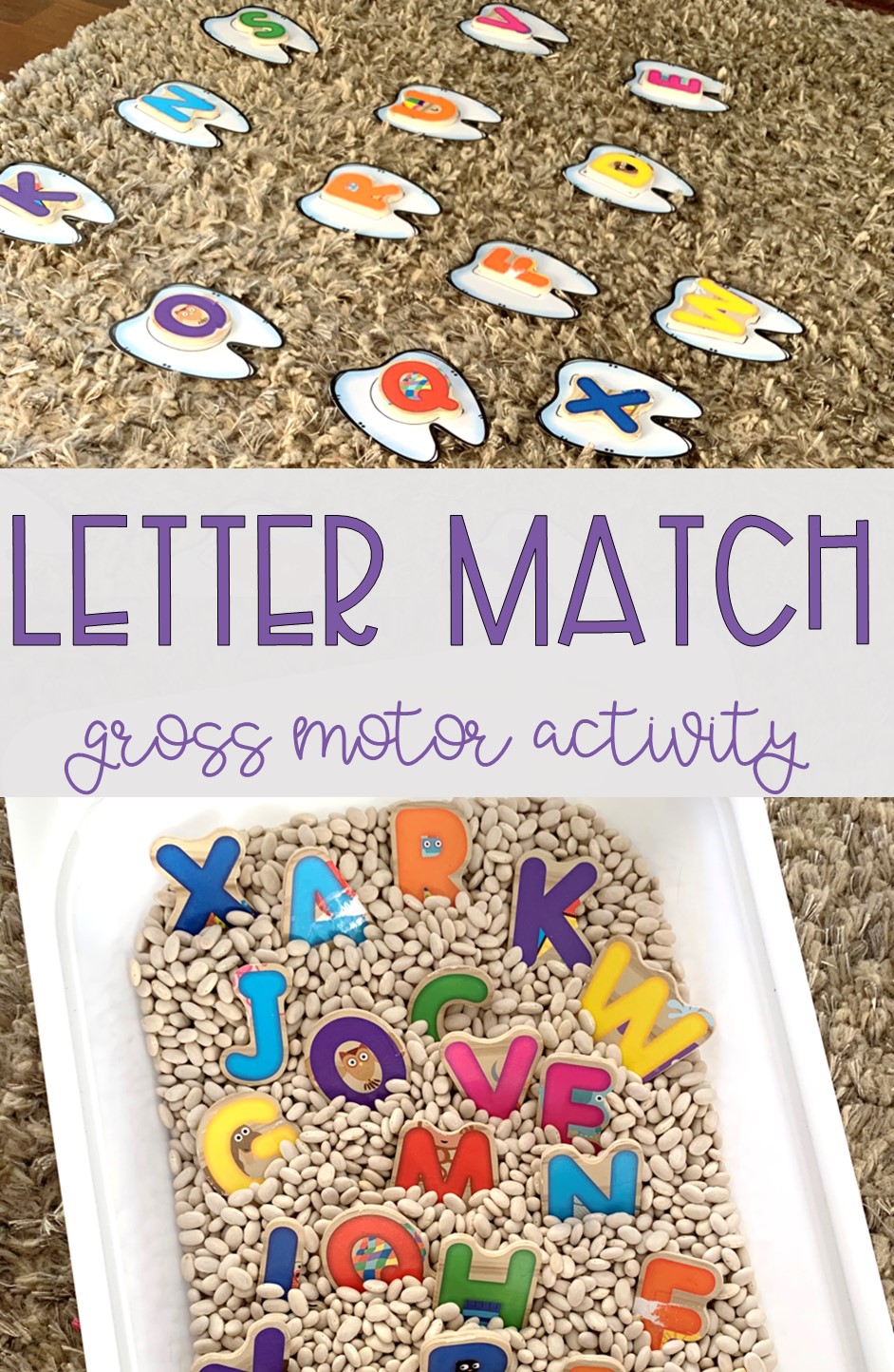 I took the letters from an alphabet puzzle and put them into our ...