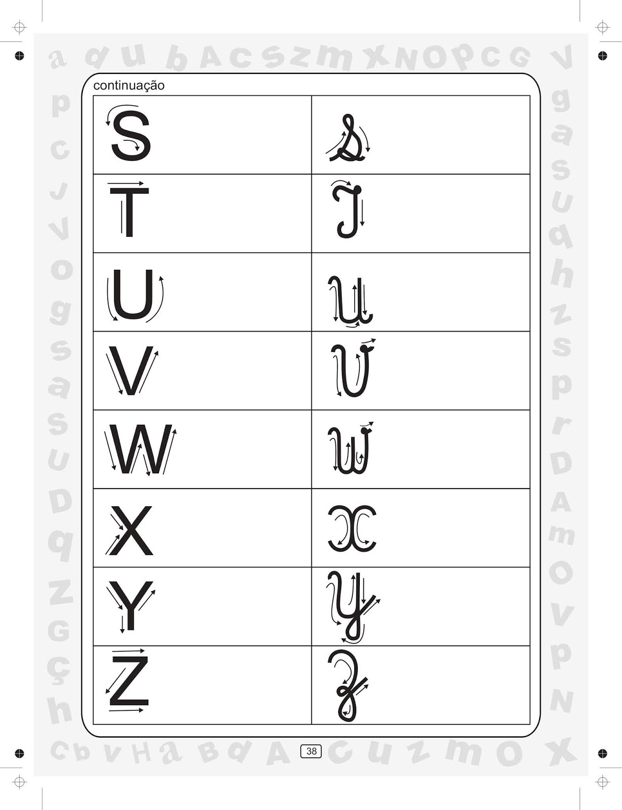 Portuguese alphabet activity ~ Atividade para imprimir